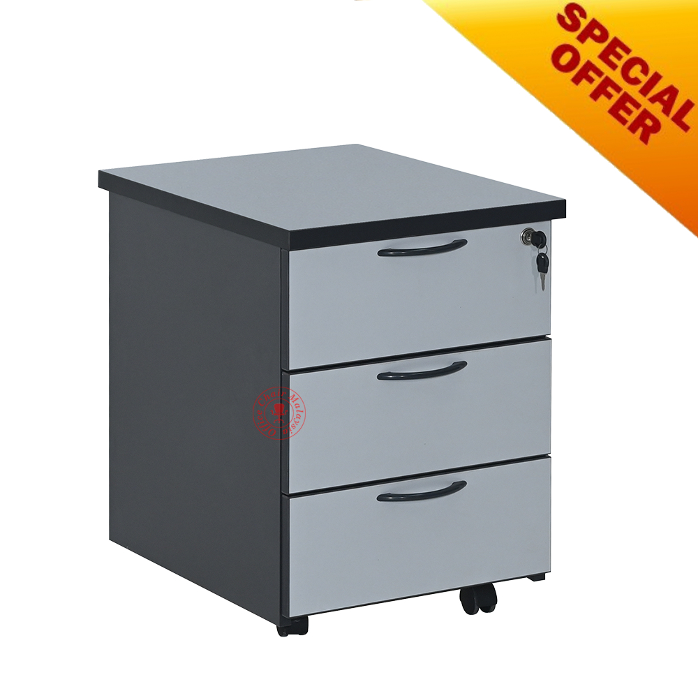 Mobile Pedestal 3 Drawers with Lock / Office Cabinet / Side Drawer ...