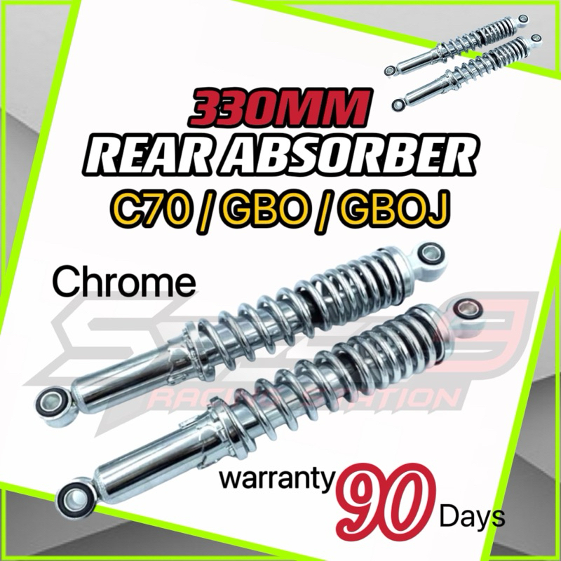330MM ABSORBER CHROME C70 GBO FAME EX5 absorber chrome 330mm | Shopee ...