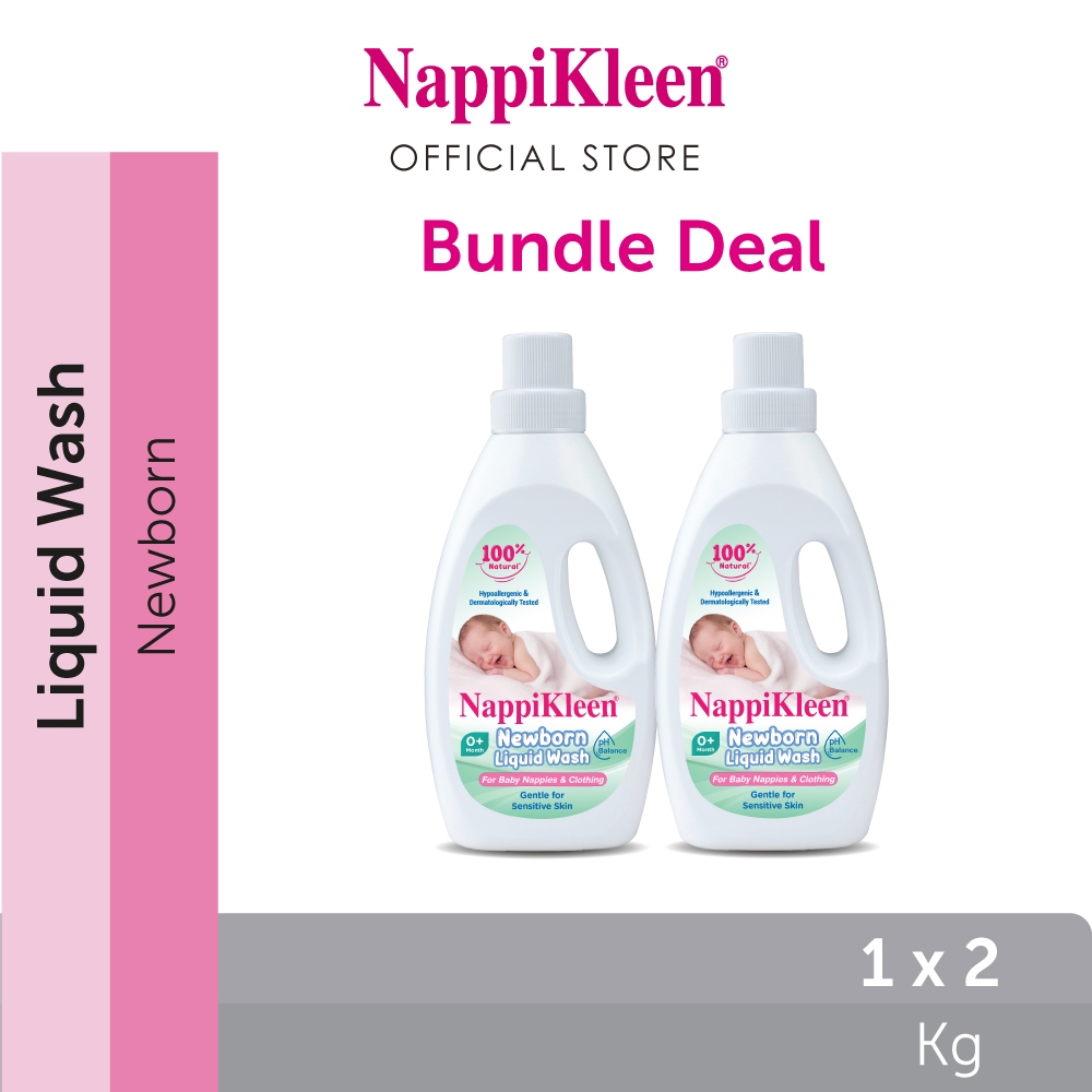 Nappikleen Newborn Liquid Wash (1kg x 2) | Shopee Malaysia