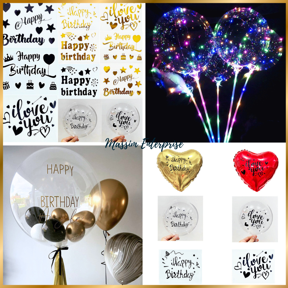 Bobo Stickers Bobo Belon Bobo Balloon Bunga Florist 波波球贴纸花束 | Shopee ...