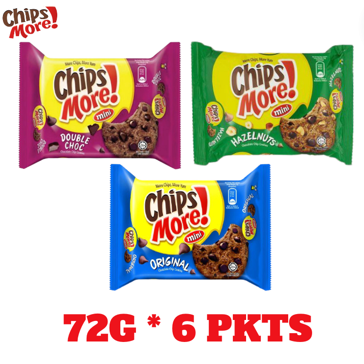MINI CHIPS MORE ORIGINAL/ HAZELNUTS CHOCOLATE / DOUBLE CHOCOLATE [72G*6] | Shopee Malaysia