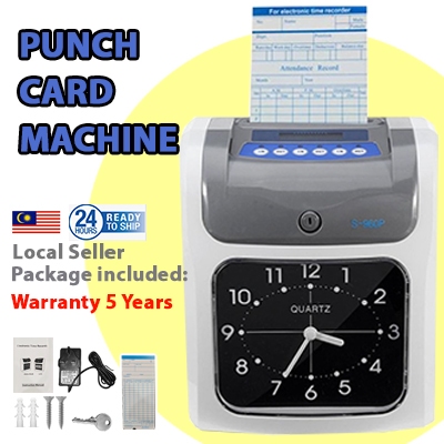 Pengurusan Kehadiran Pekerja Punch Card Machine Time Recorder Machine ...