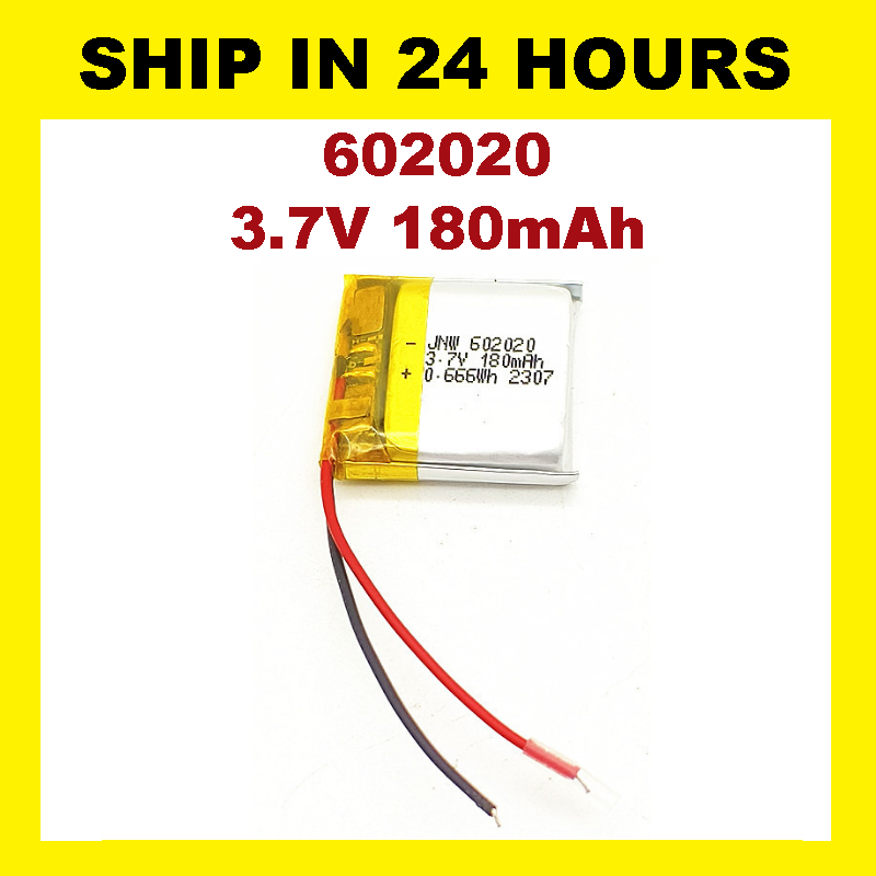 602020 Lithium Polymer Li-Po li ion Rechargeable Battery 3.7V 180mAh ...