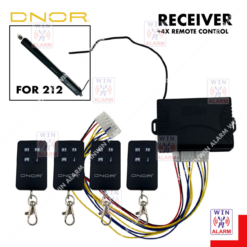 Dnor 212 4CH REMOTE CONTROL PERMIUM ANTI-SPY ( 4 REMOTES + RECEIVER ...