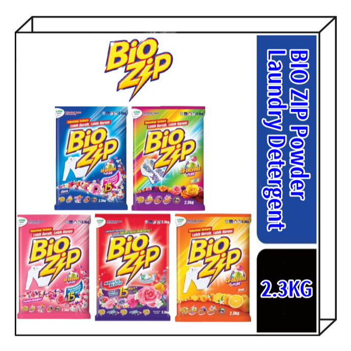 BIO ZIP Powder Laundry Detergent (2.3kg) | Shopee Malaysia