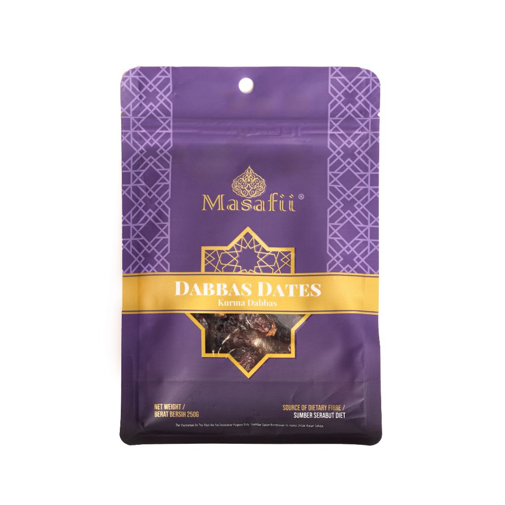 Masafii Dabbas Dates Halal Dabbas Kurma from UAE in Pouch (250g ...