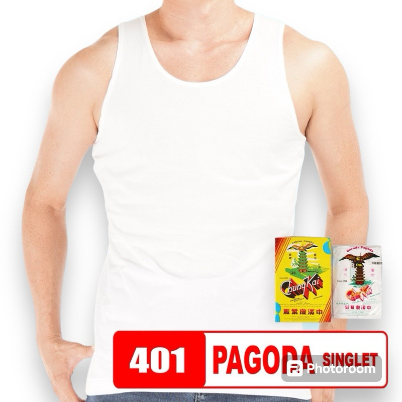 UNCLE SINGLET [PAGODA] WHITE ONLY 👨🏻 | Shopee Malaysia