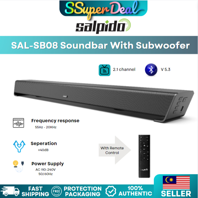 Salpido SAL-SB08 Soundbar With Subwoofer | Shopee Malaysia