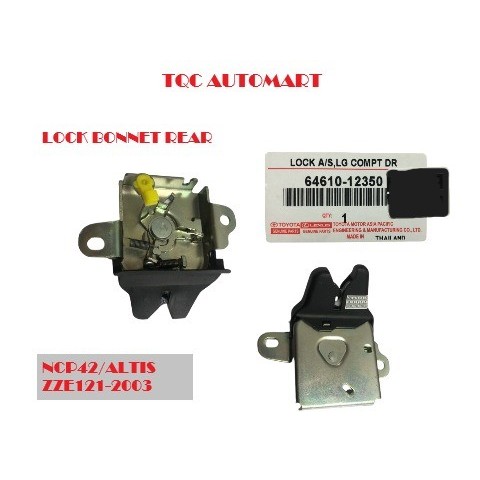 TOYOTA VIOS NCP42 /ALTIS ZZE121 2003 REAR BONNET INNER LOCK WITH ...
