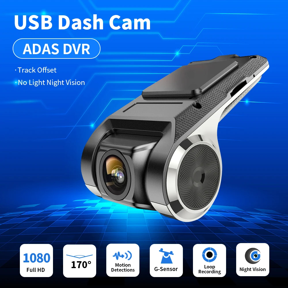 Car Dvr Camera Usb for Multimedia Android Full HD1080P ADAS Dash Cam ...