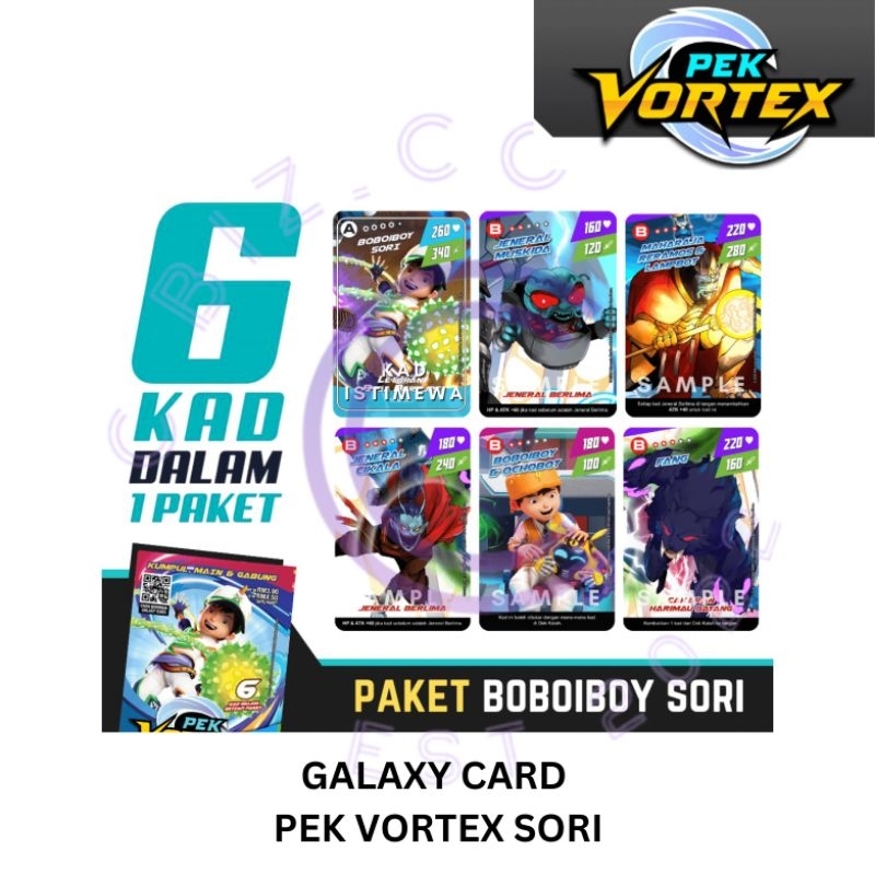 BOBOIBOY Galaxy Card Pek Vortex : OLD & LIMITED EDITION CARD | Shopee ...