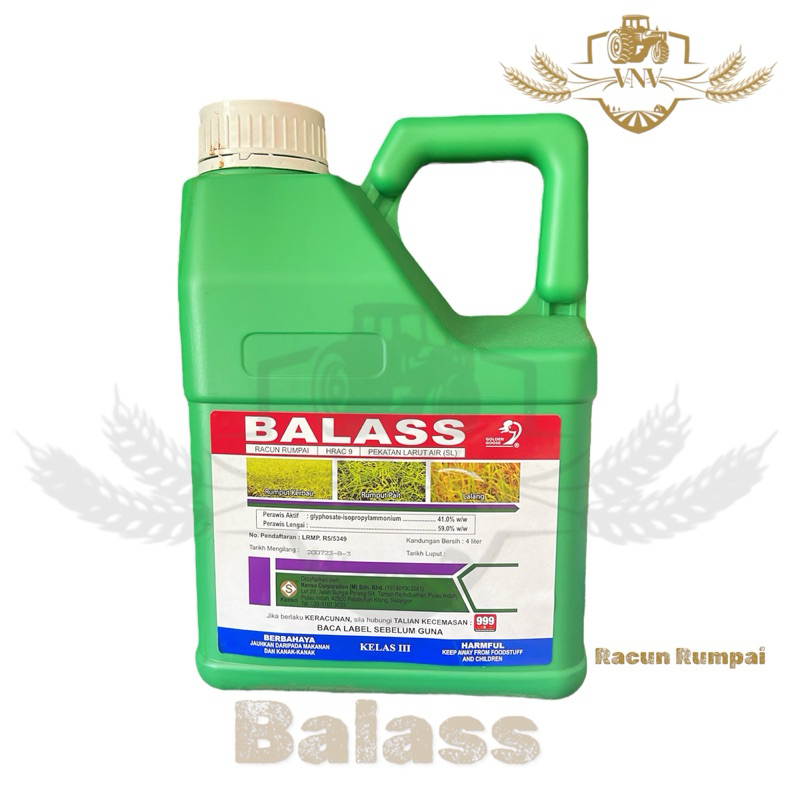 Balass 4L Racun rumpai/Racun serap/Glyphosate 41% | Shopee Malaysia