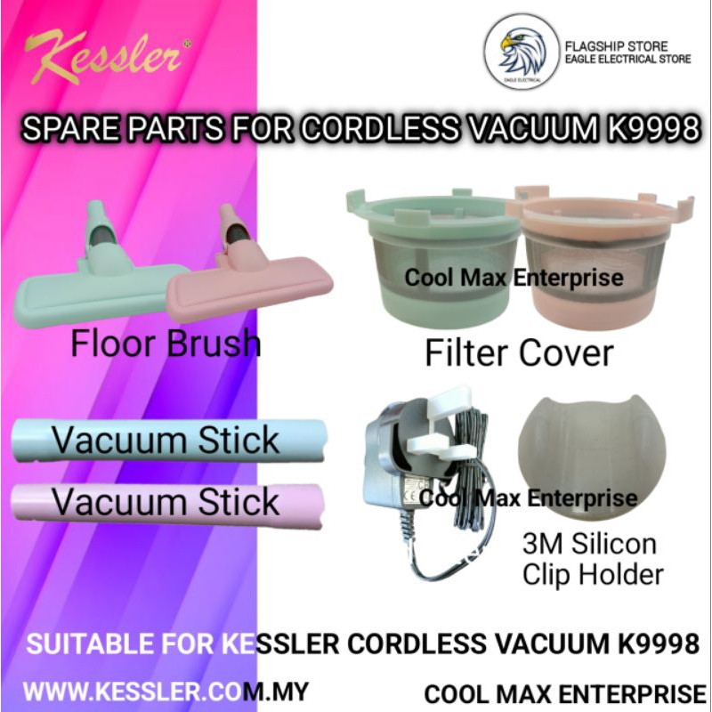 🚚 现货 / Ready Stock 🚚 Original Accessories for Kessler Cordless Vacuum ...
