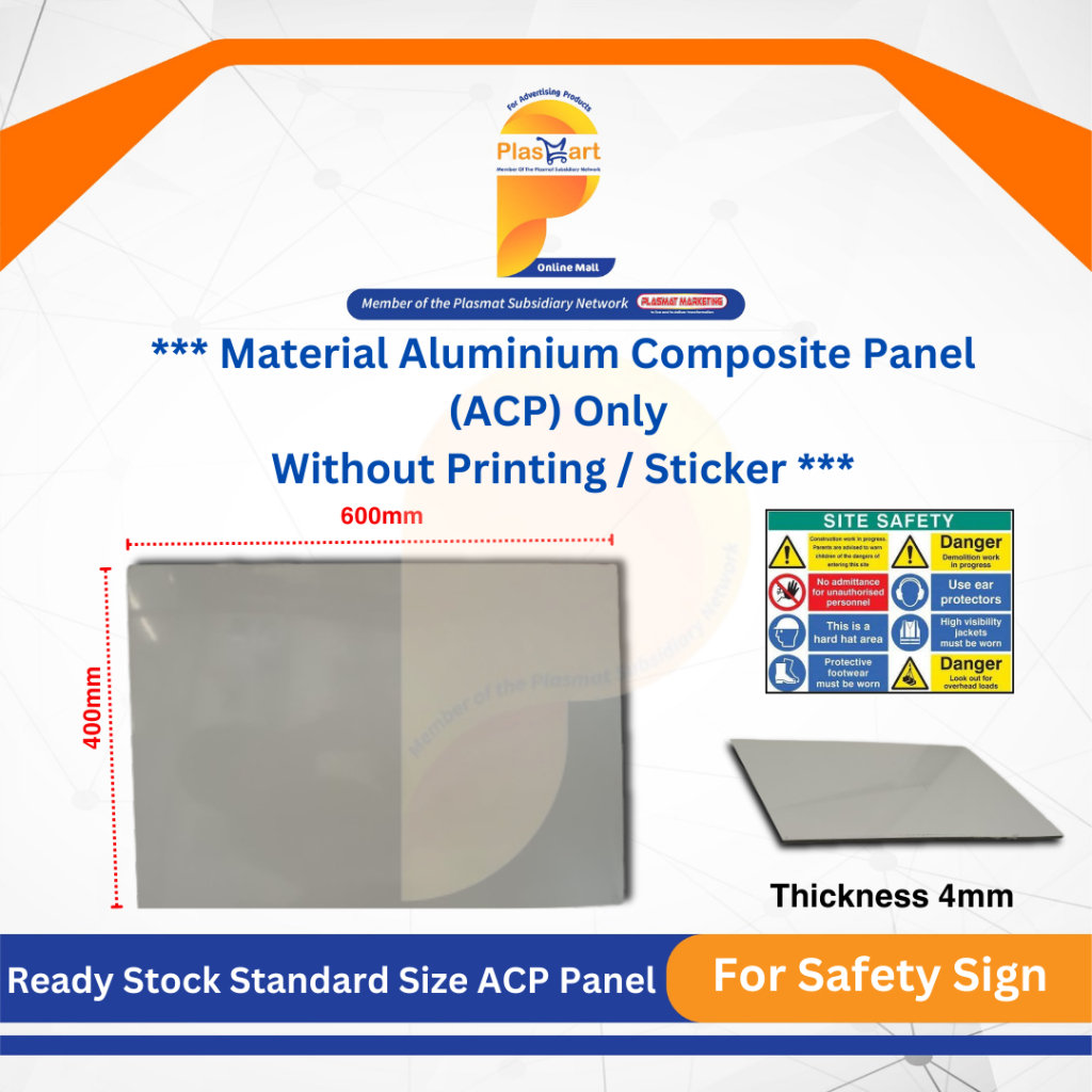 Ready Stock Standard Size ACP Panel For Safety Sign - RECTANGLE Shape ...