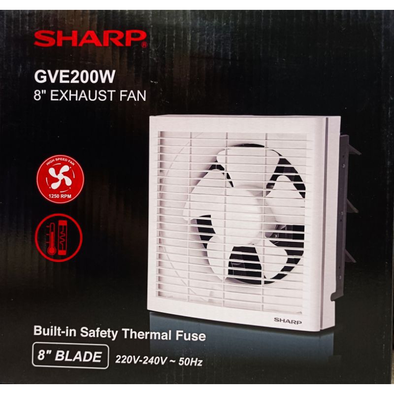 Sharp Exhaust Fan Wall Mounted Exhaust Fan With Grill Blower Fan 8 Inch ...