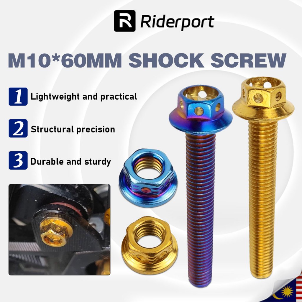 Universal Screw Monoshock Mono Shock Absorber Skru M8*60 Titanium Gold ...
