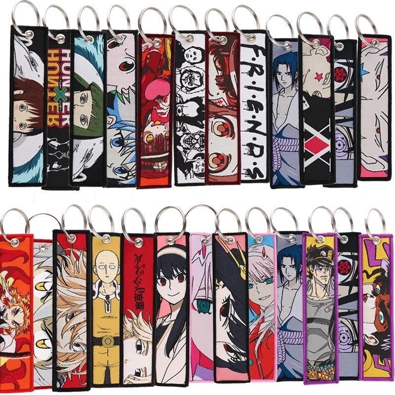Anime Cartoon Cute One Piece Keytag Tag Embroidery Key Ring Figure Tags ...