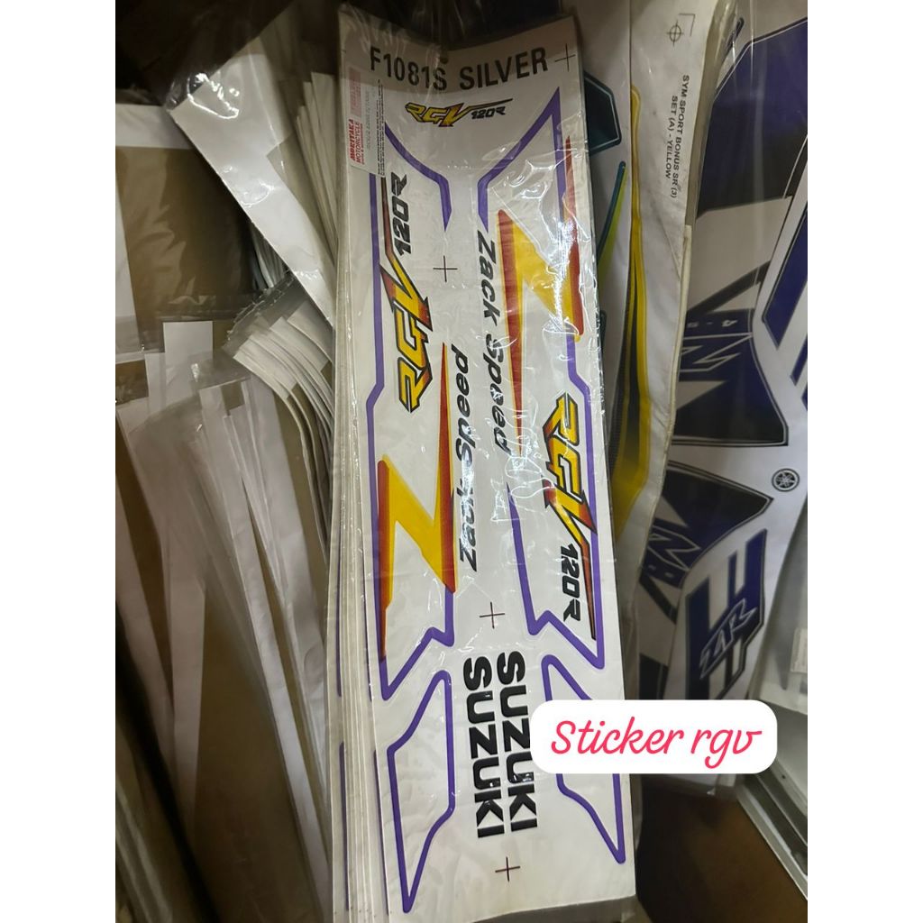 SUZUKI RGV BODY STICKER NO 2 SILVER BRAND MORITAKA | Shopee Malaysia
