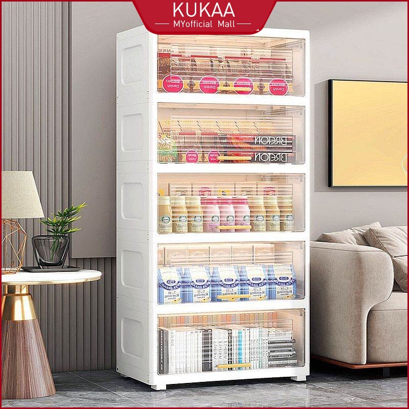 Kitchen Cabinet Pantry Storage Rack With Wheels Multifunction Kotak ...