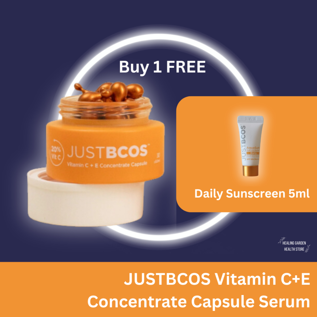 JUSTBCOS Vitamin C+E Concentrate Capsule Serum 30's | Shopee Malaysia