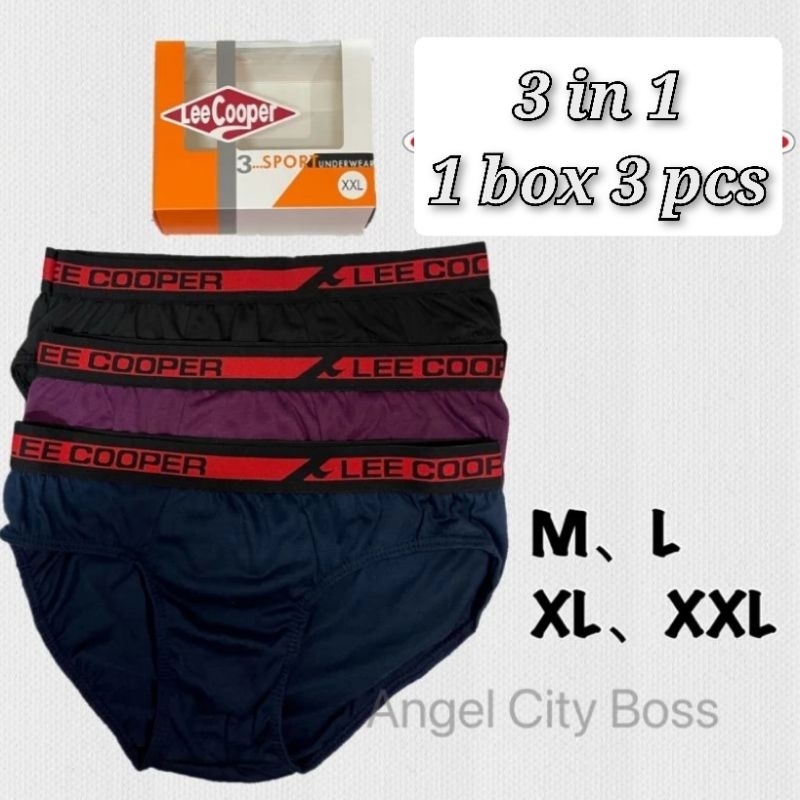 🔥Ready Stock🔥MEN BRIEFS 3 pcs IN 1 BOX LEE CPR - SPENDER -MEN UNDERWEAR AW1/ SELUAR DALAM LELAKI ...