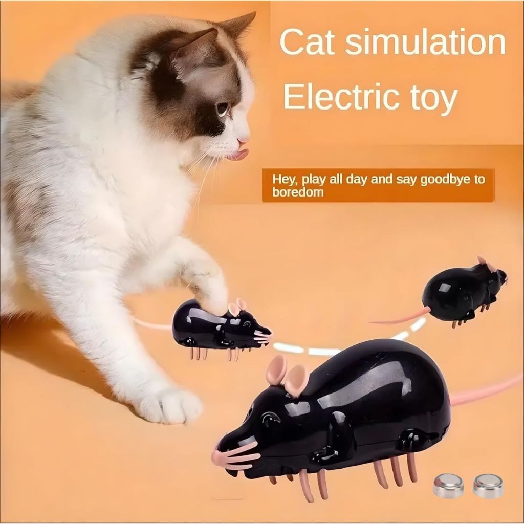 Electric Funny Cat Toy Running Mouse Ant with Vibration Sounds Robotic ...