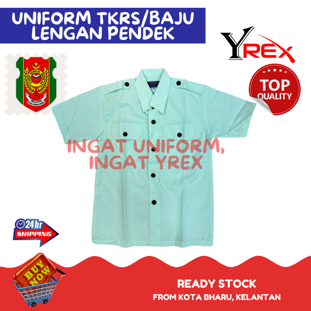 Baju TKRS / Uniform TKRS (Kadet Remaja Sekolah) - Hijau Muda untuk ...