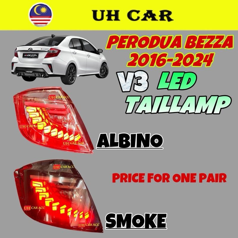 (V3) Perodua Bezza 2016-2024 Dynamic Led Tail Lamp Taillamp Taillight ...