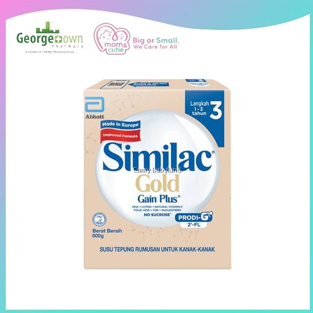 SIMILAC GAIN PLUS GOLD 2-FL STEP 3 (1-3Y) BIB (600G) | Shopee Malaysia