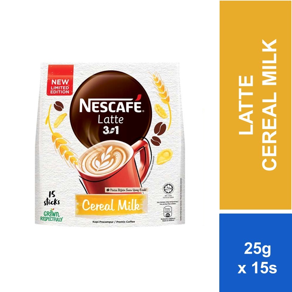 NESCAFE Latte 3in1 Cereal Milk (15x25g) | Shopee Malaysia