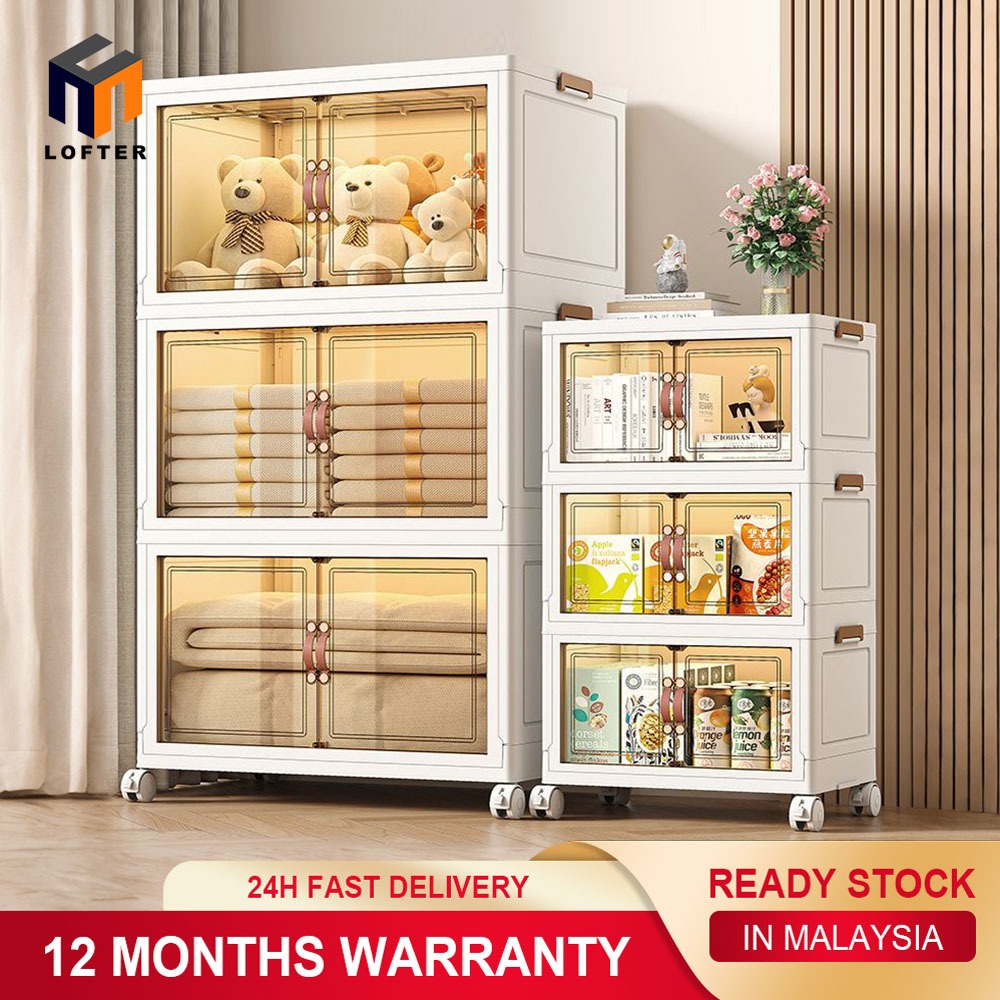 L65-70cm (3-5 Layers) Storage Box Cabinet Storage Kabinet Versatile ...