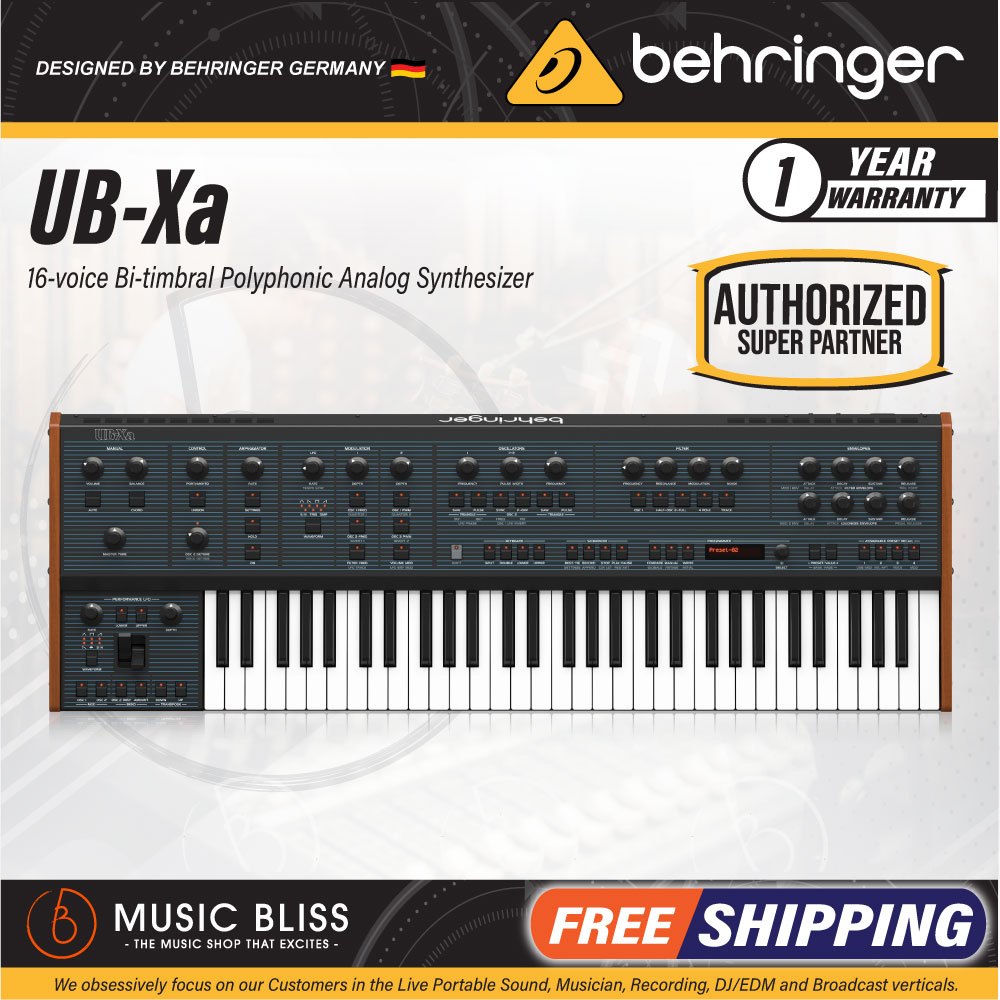 Behringer UB-Xa 16-voice Bi-timbral Polyphonic Analog Synthesizer (UBXa ...