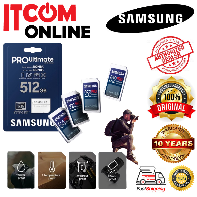 SAMSUNG PRO ULTIMATE U3 TF HC10 WIITH ADAPTER R:200MB/S MEMORY CARD ...