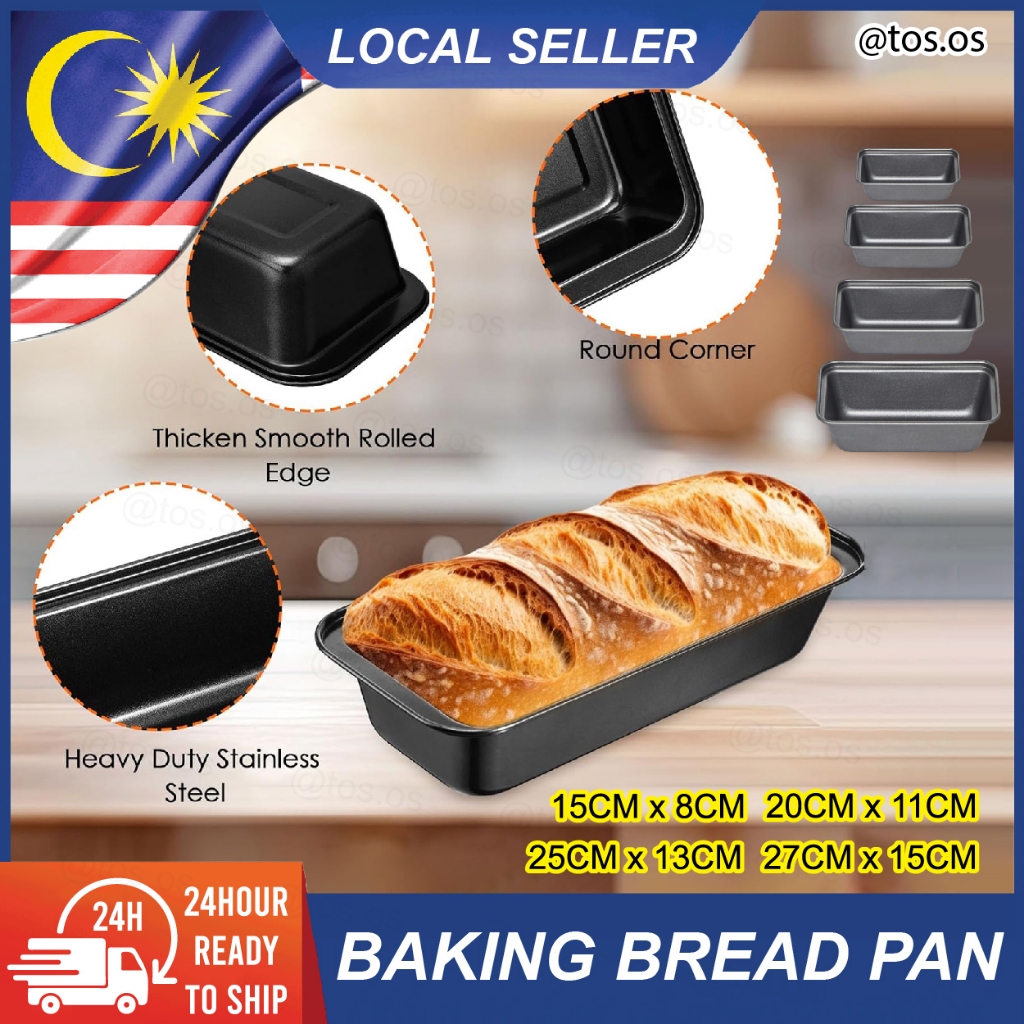Rectangle Bread Baking Pan Loaf Baking Mould Non Stick Mold Toast Tins ...