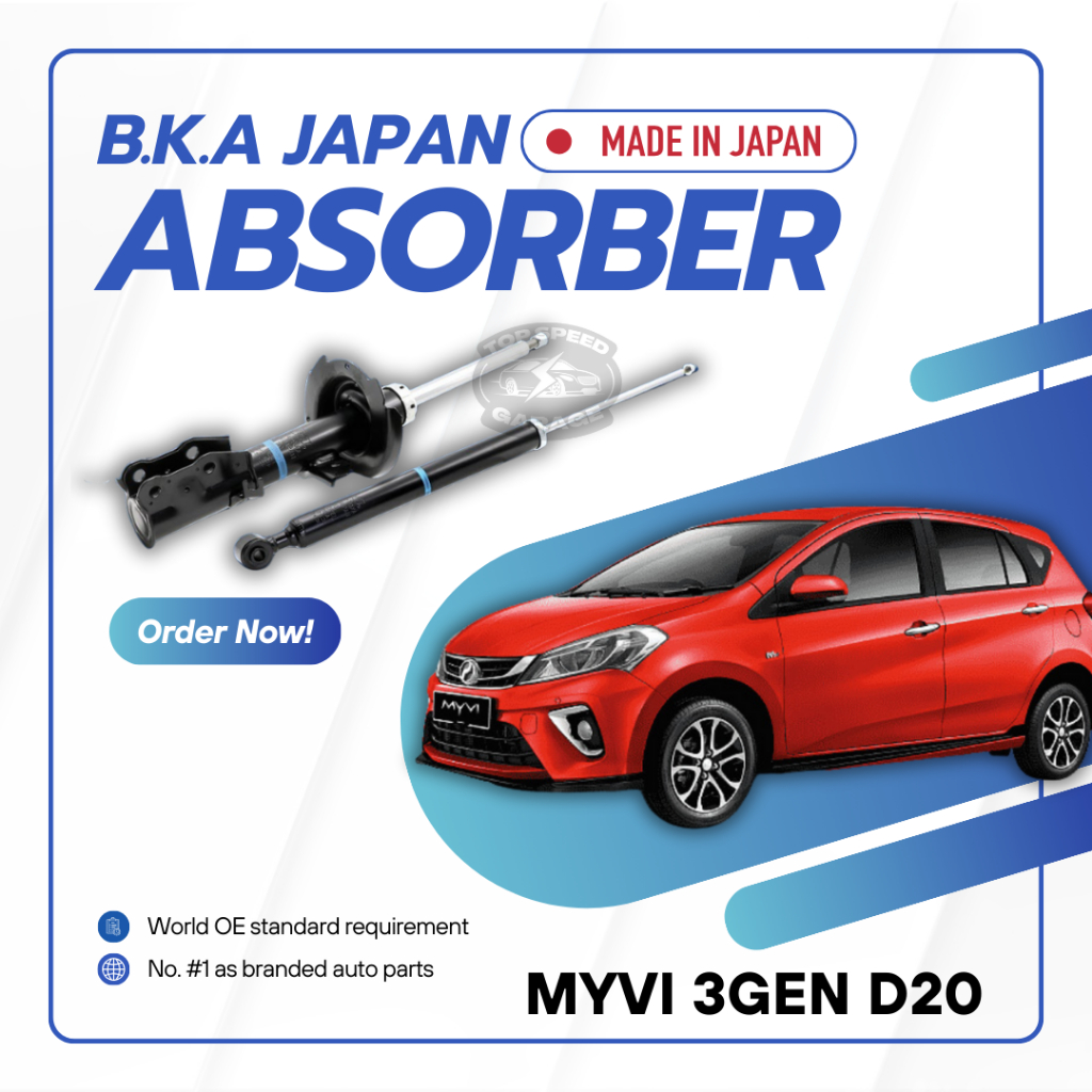 BKA Japan Hydralic Gas Front Rear Set Heavy Duty Shock Absorber Myvi g3 ...