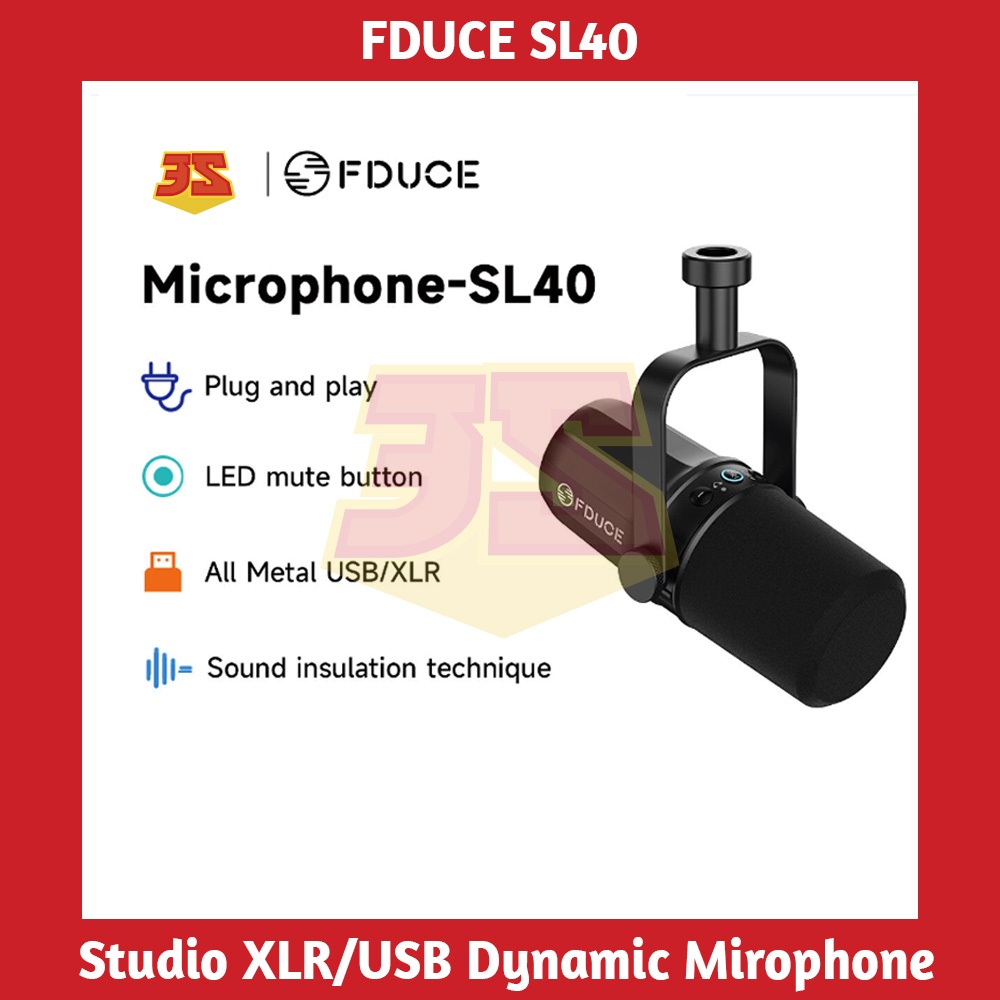 FDUCE SL40 XLR and USB Dynamic microphone for recording, gaming, live ...