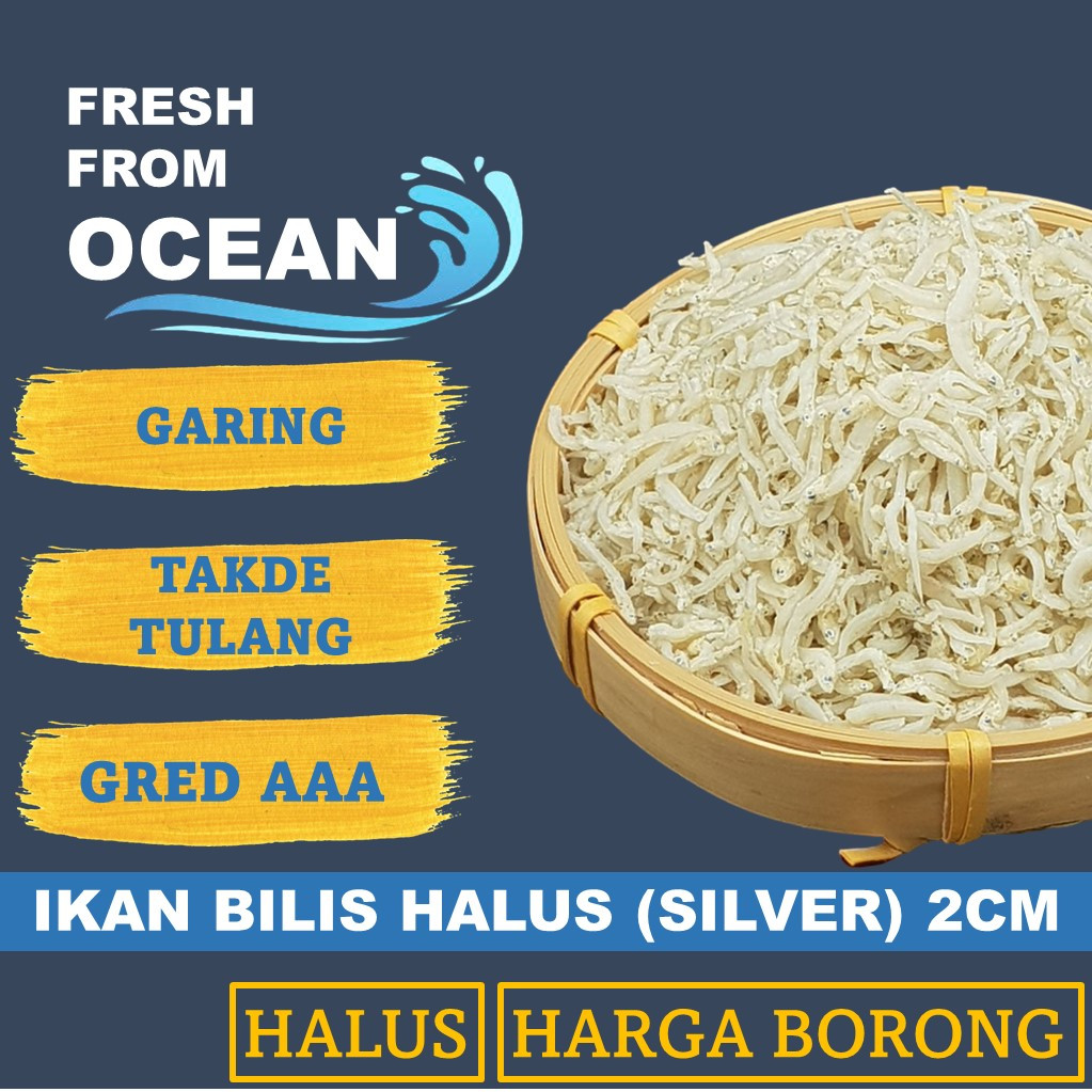【HARGA BORONG】IKAN BILIS MATA BIRU HALUS SILVER IKAN BILIS EXTRA HALUS ...