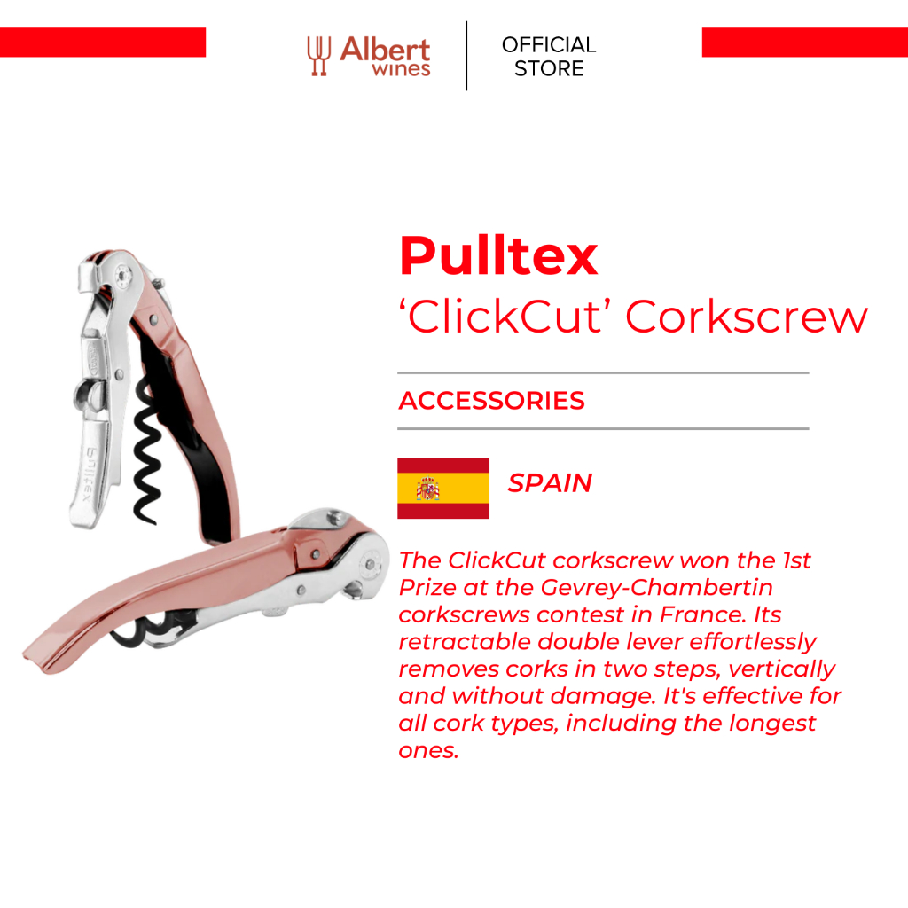 Pulltex 'ClickCut' Corkscrew Gold/Rose Gold/Chrome (Wine Opener) 开瓶器 | Shopee Malaysia