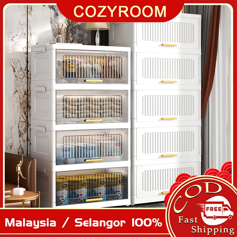 Foldable Drawer Storage Cabinet Folding Wardrobe Almari Baju Kitchen ...