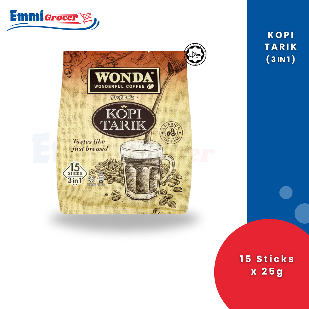 Kopi Tarik WONDA 3 in 1 Halal Arabica FIne Blend | 15s X 25g | Shopee ...