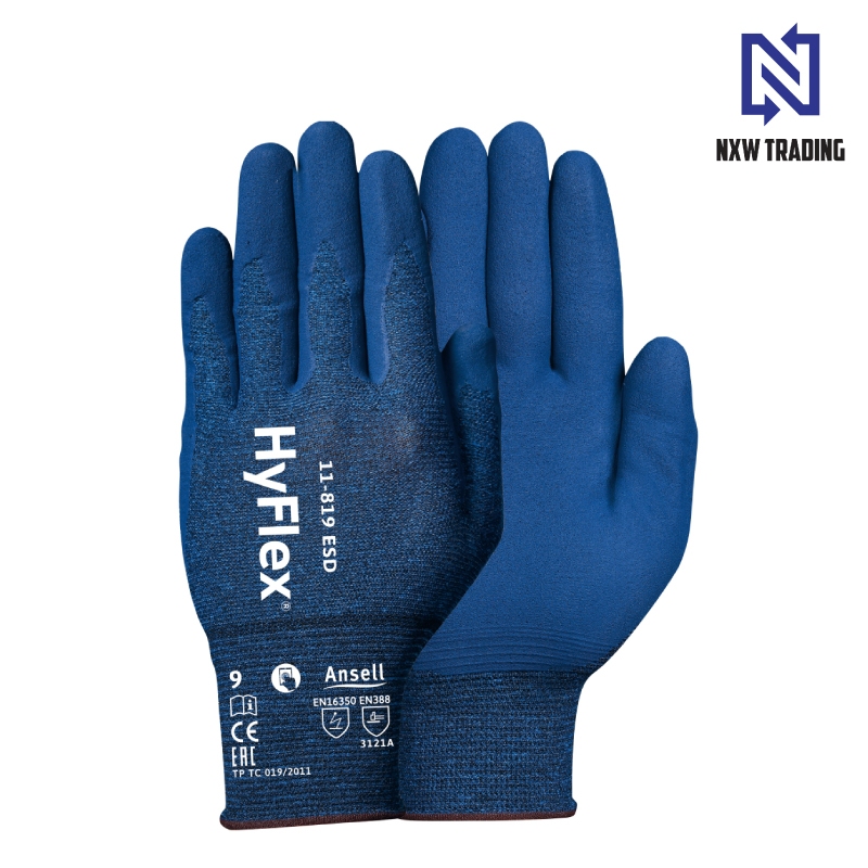 ANSELL HYFLEX® 11-819 ESD GLOVE [1 PAIR] | Shopee Malaysia