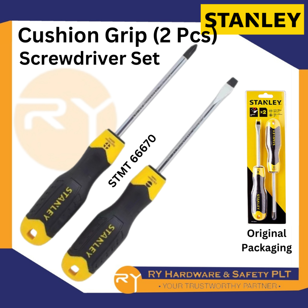 STANLEY STMT66670 Cushion Grip Screw Driver Set (2pcs/Set) STL66670 ...