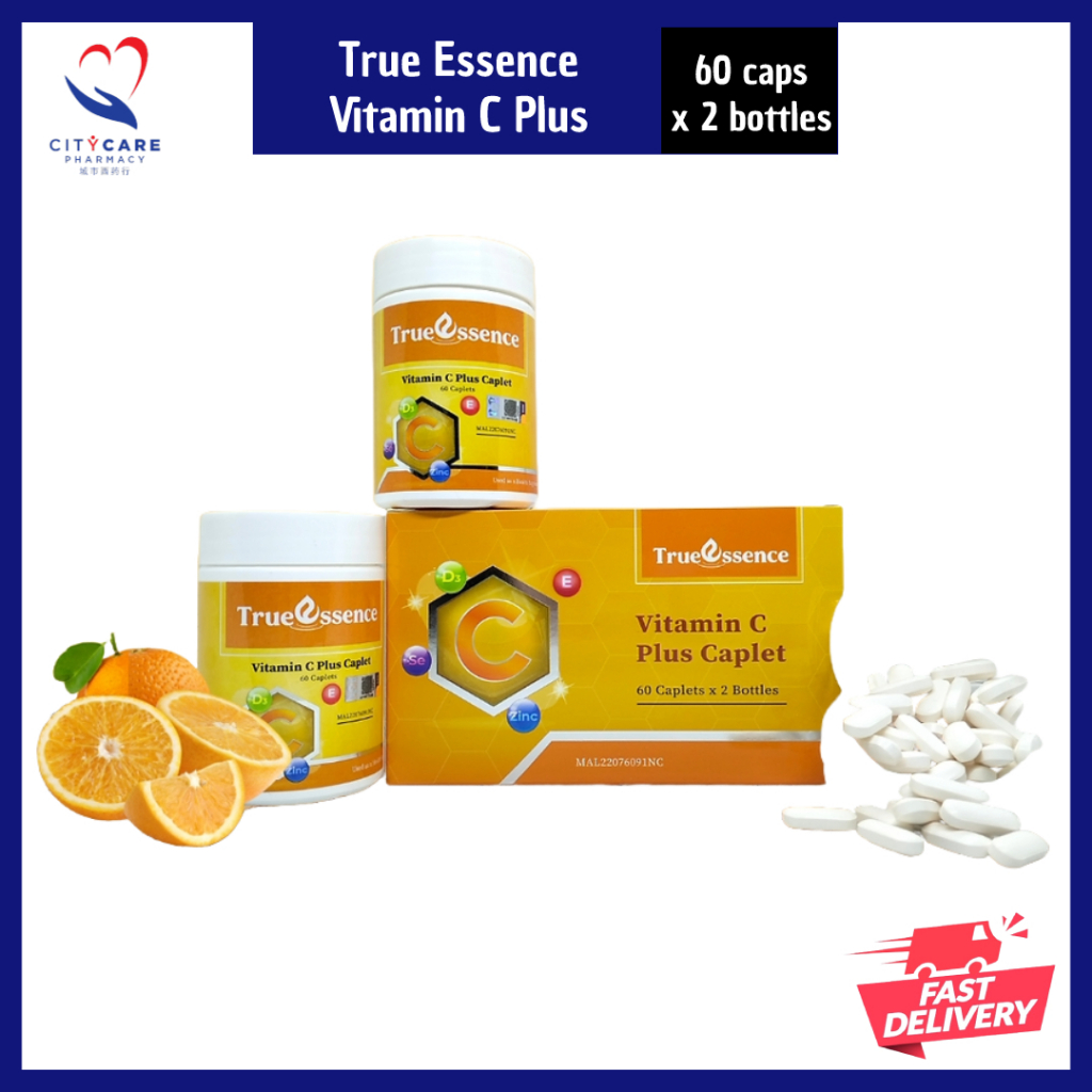]CLEARANCE PROMO] EXP 10/2025 True Essence Vitamin C Plus Caplet (60's ...