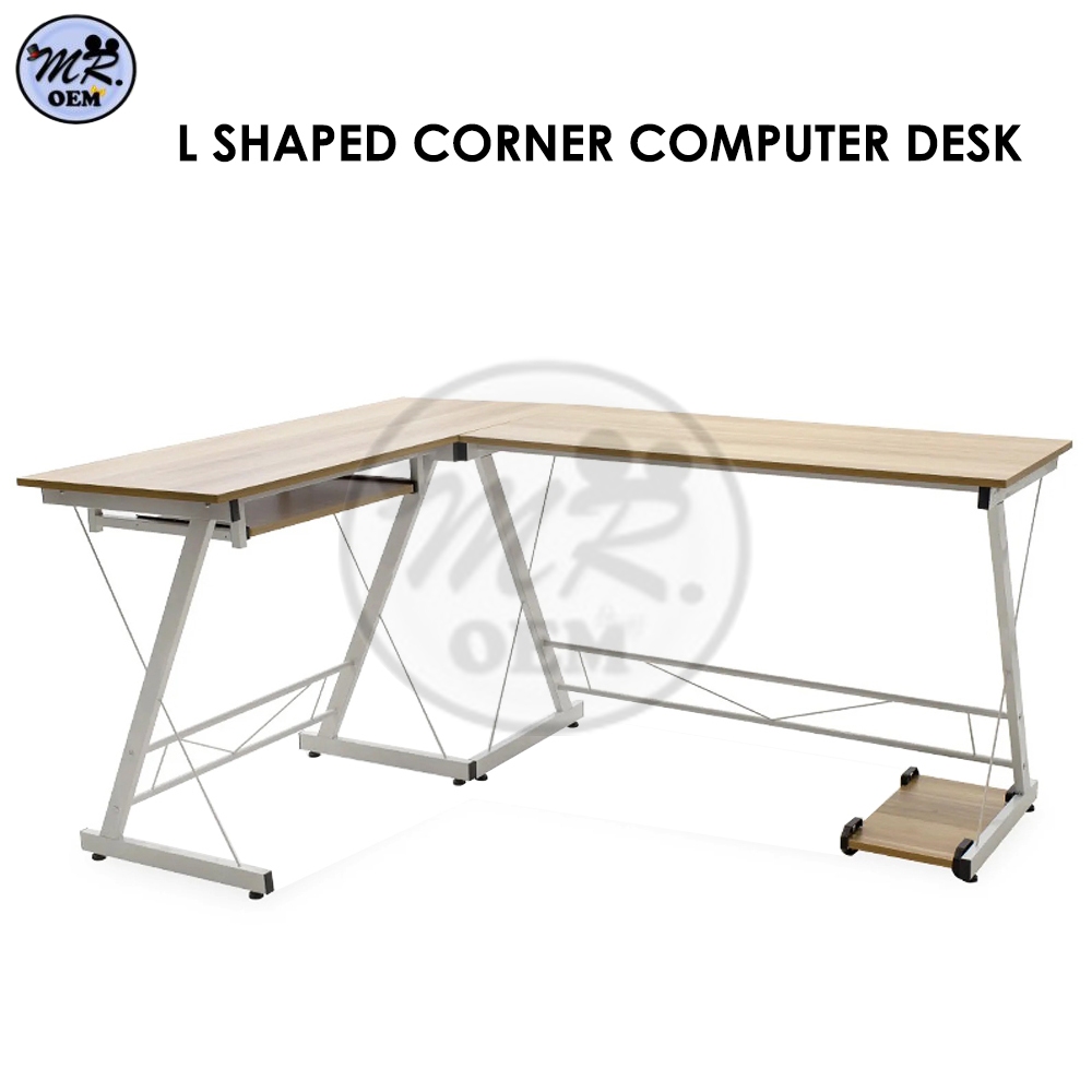 MR OEM Big L Shape Computer Desk Study Table Corner Workstation Home ...
