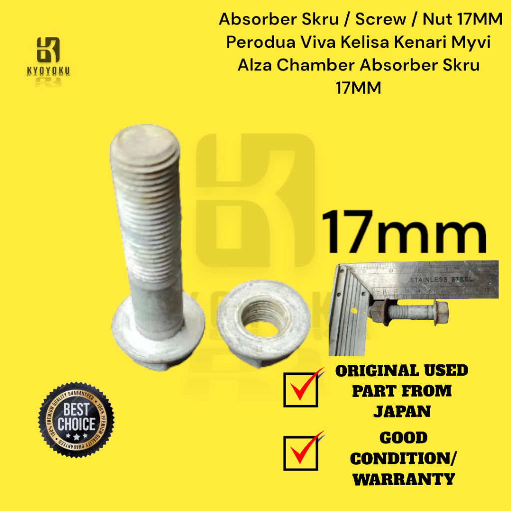Chamber Absorber Skru / Screw / Nut 17MM Perodua Viva Kelisa Kenari ...