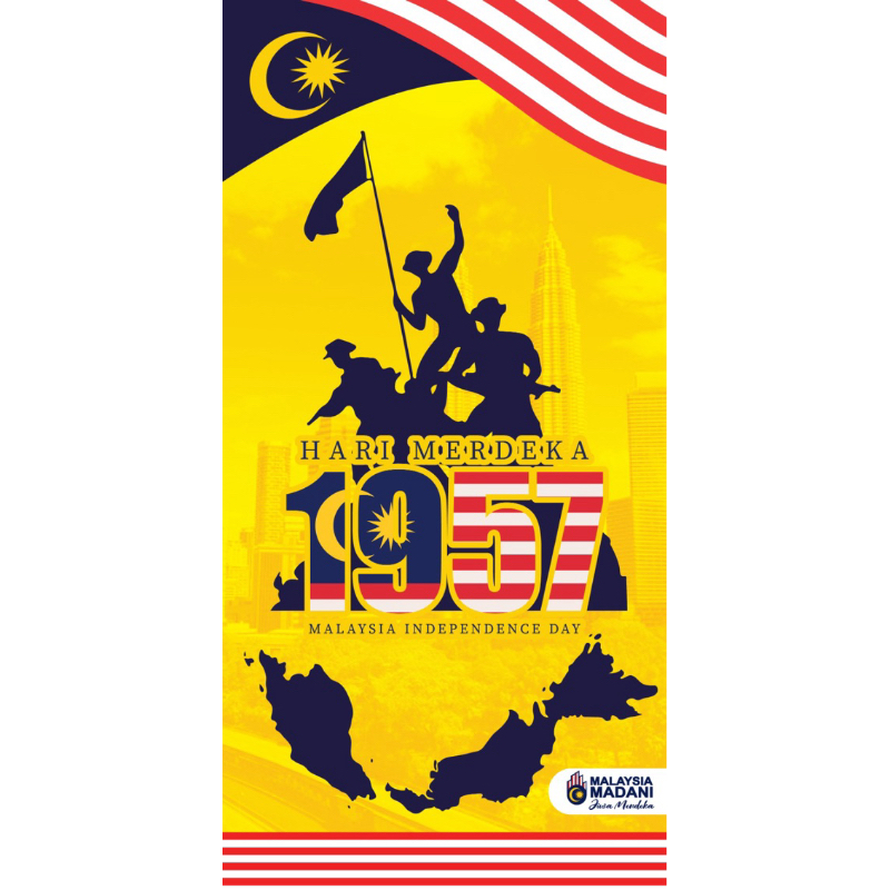 10 Keping Bendera Set Hiasan 31 Ogos 1957 Flag Deko Hari Merdeka ...