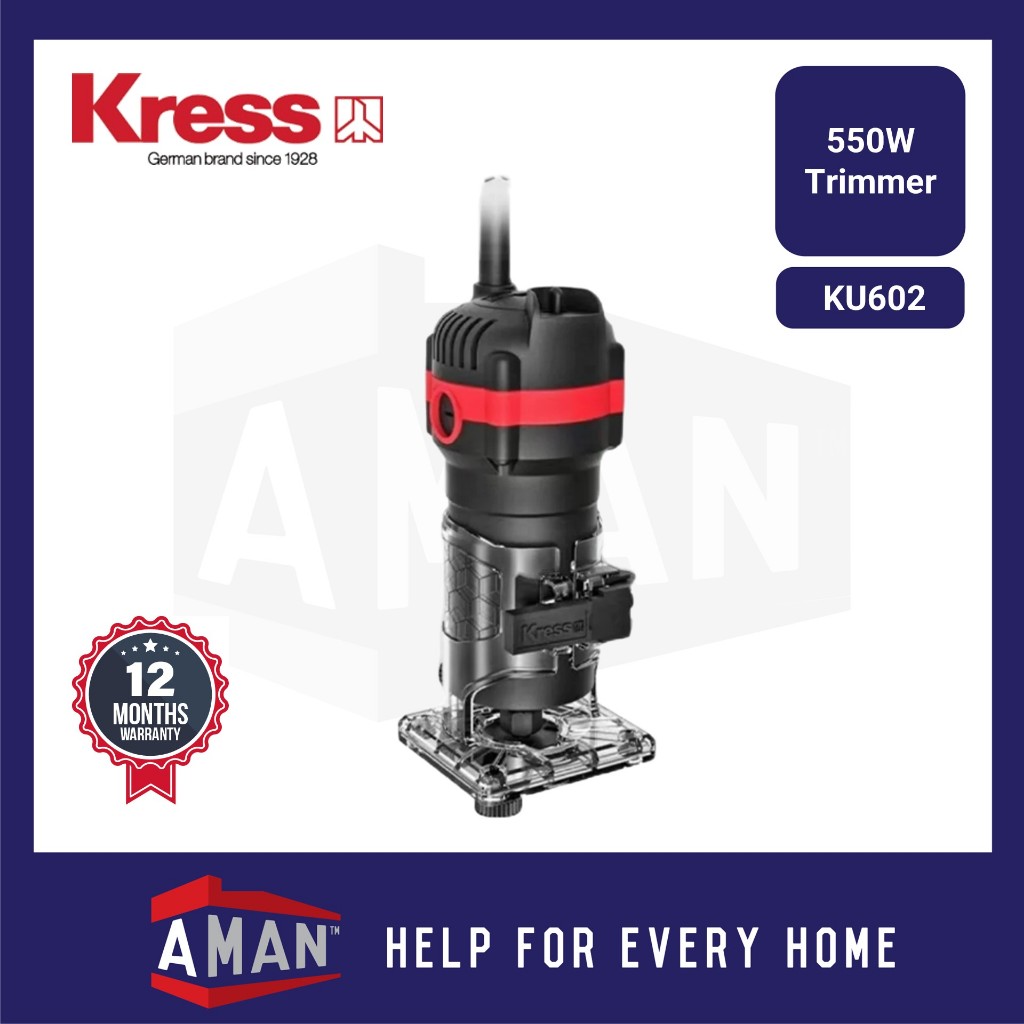 KRESS KU602 550W 6.35mm 1/4” Palm Router Wood Trimmer Router Machine ...