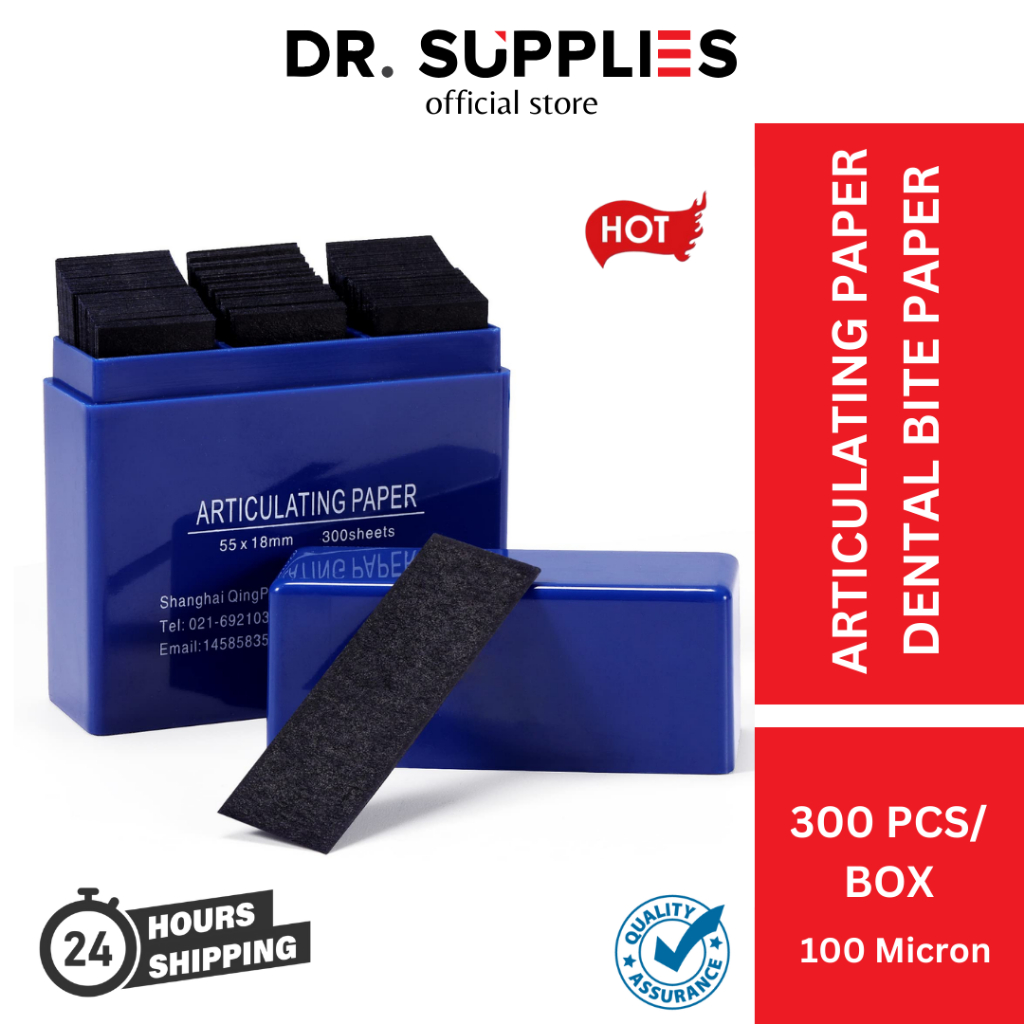 【300 SHEETS/BOX】Bite Articulating Paper, Dental Bite Checking Paper ...