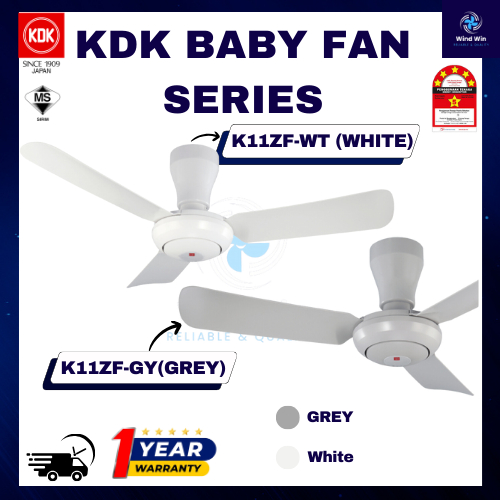 KDK K11ZF-GY (GREY) / K11ZF-WT (WHITE) [ REMOTE CONTROL 3 BLADE BABY ...