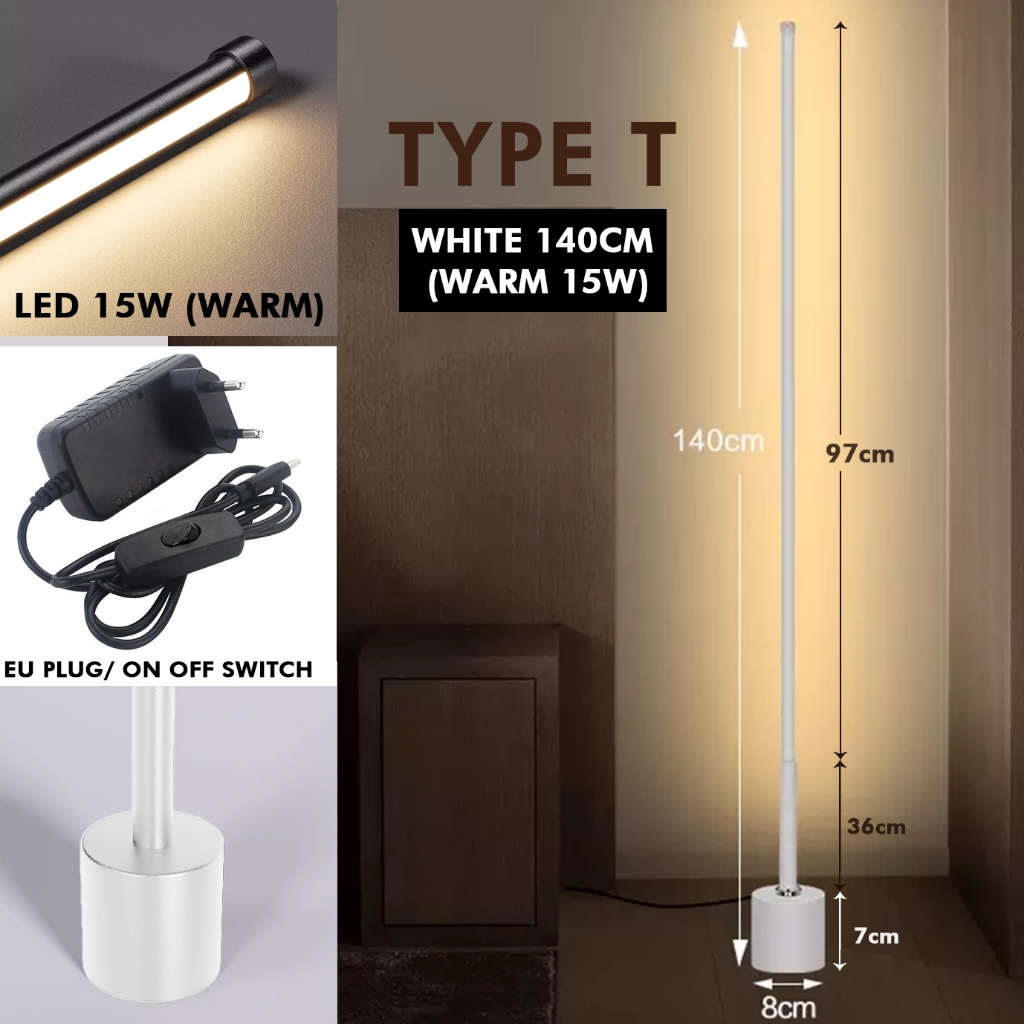 Modern Minimalist LED Floor Lamp Standing Lamp Study Lamp Lampu Tik-Tok ...